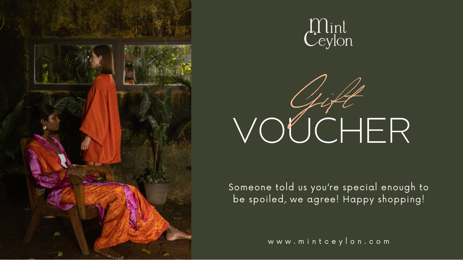 Mint Ceylon Gift Voucher - Custom Amount - Mint Ceylon
